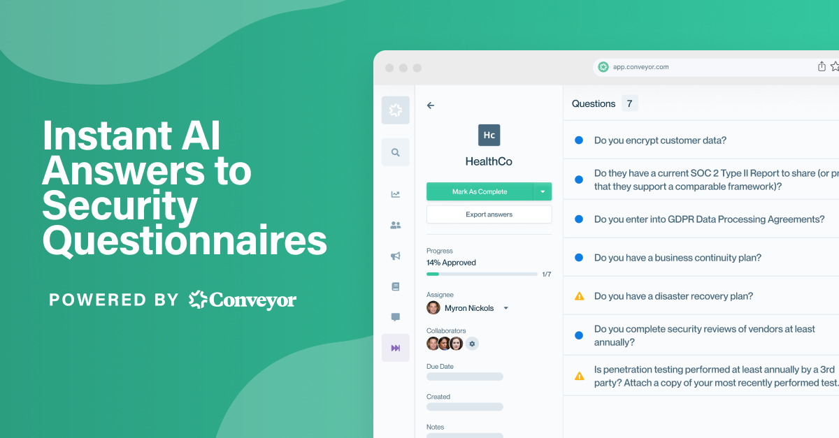 AI Security Questionnaire Automation Software | Conveyor